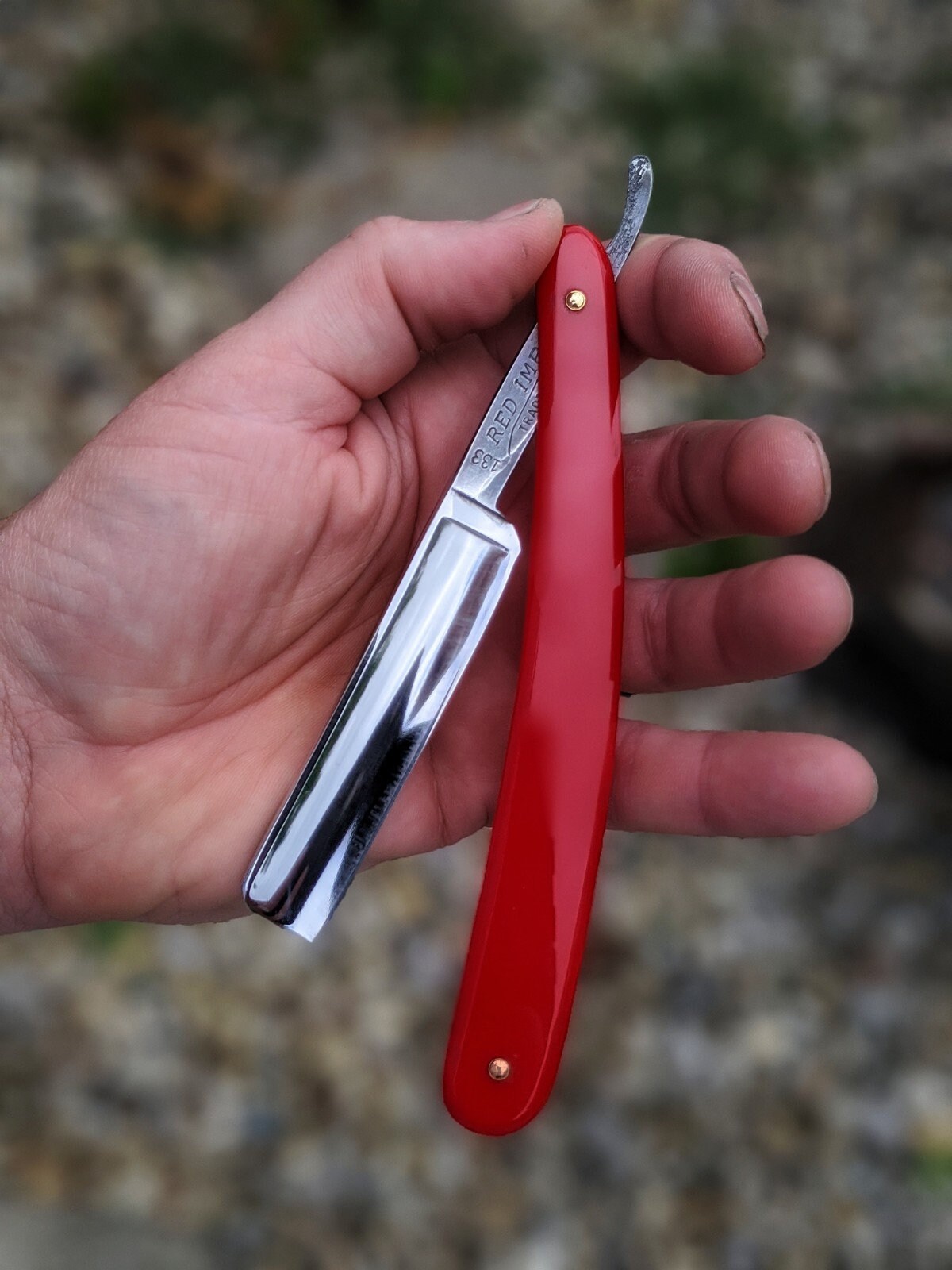 Vintage Red Imp Imperial Straight Razor Shave Ready Custom Rare Wet shave