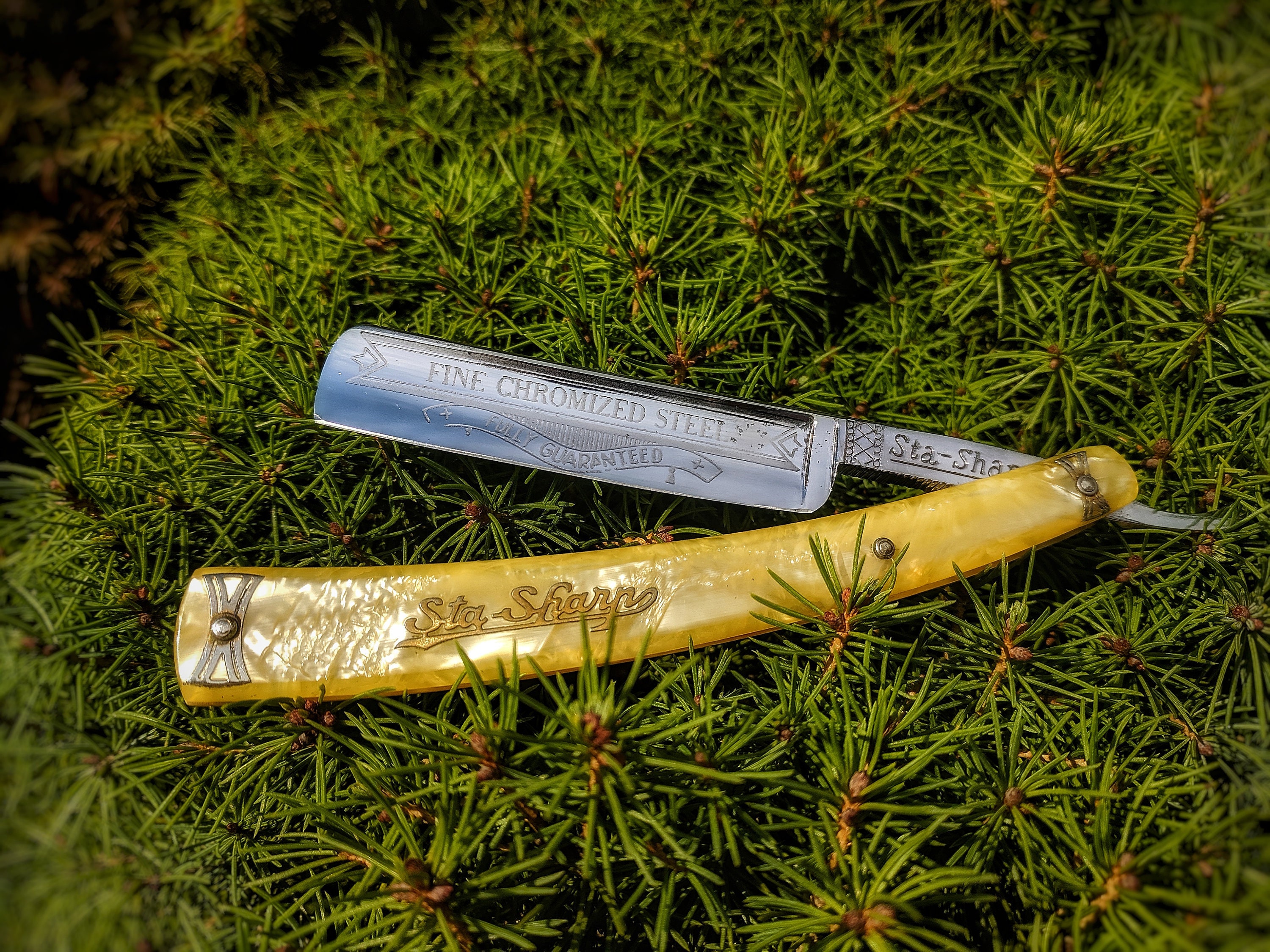 Sta Sharp Exceptional Straight Razor Fine Chromized Steel Fully ...