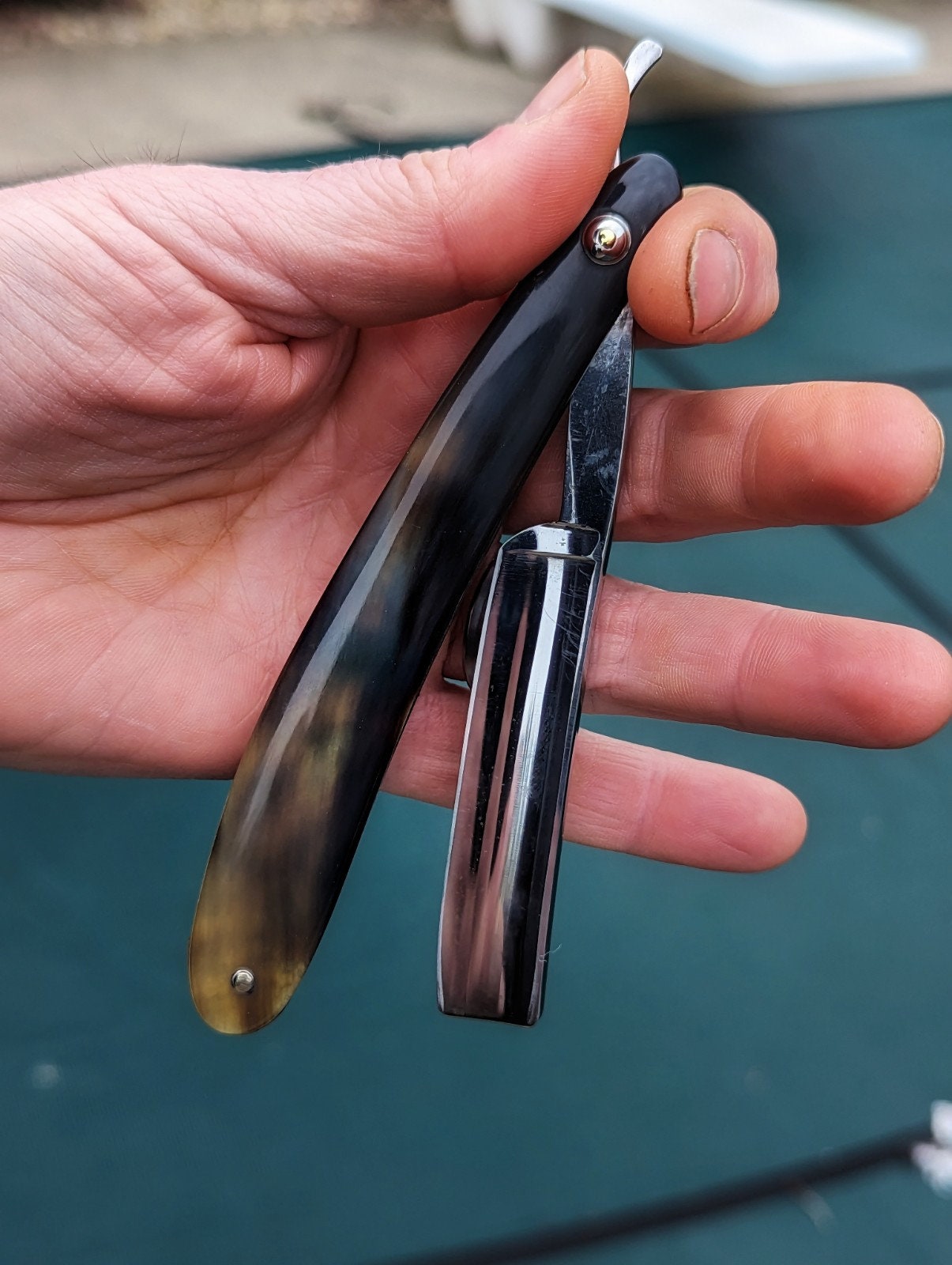 Shave Ready Vintage German Straight Razor J.a Henckels Genuine Horn Scales