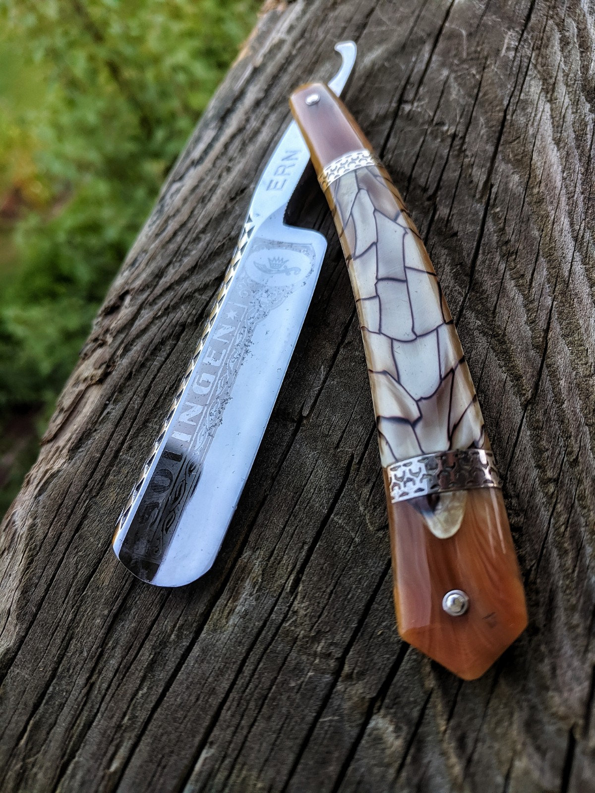 Rare Beautiful Vintage Ern straight razor 13/16 Shave Ready Solingen ...