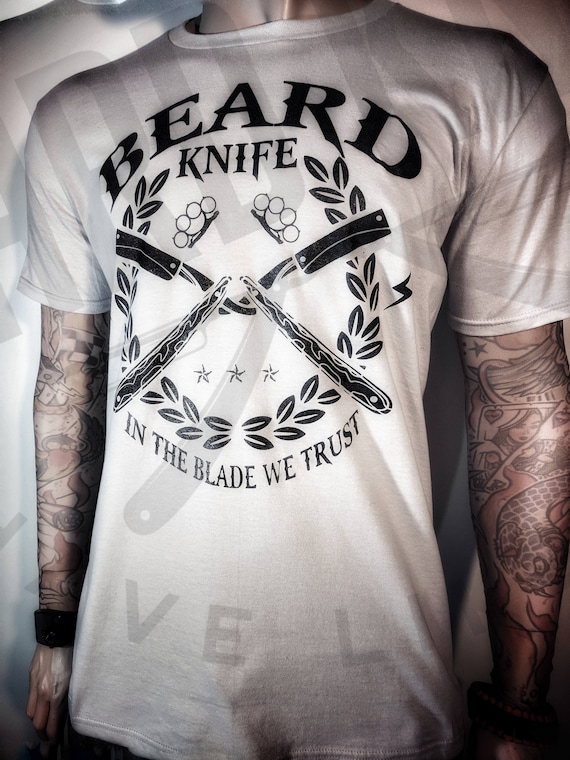 Straight Razor T Shirt Beard Knife All Sizes Mens in the Blade | Etsy