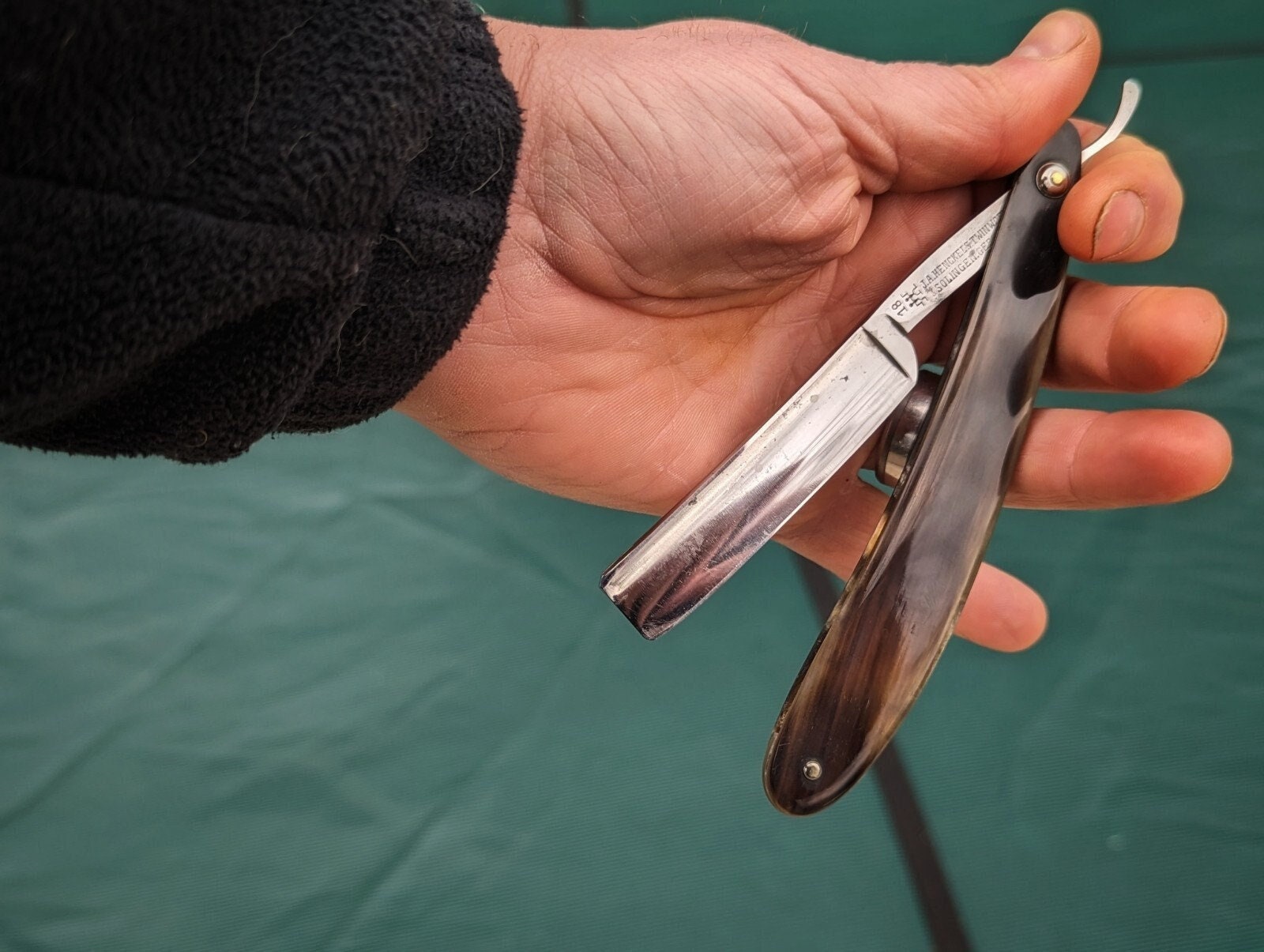 Shave Ready Vintage German Straight Razor J.a Henckels Genuine Horn Scales