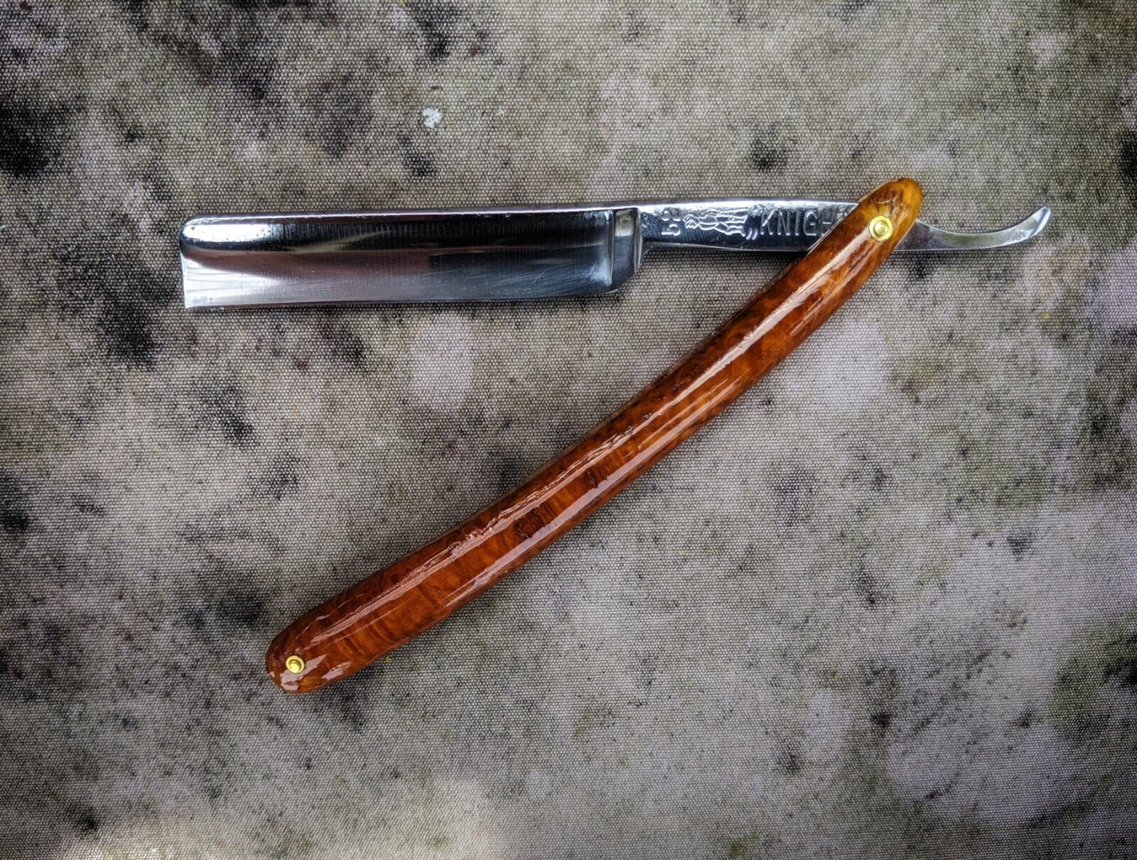 Anton Wingen jr. Knight 52 9/16 custom Ironwood burl scales shave ready