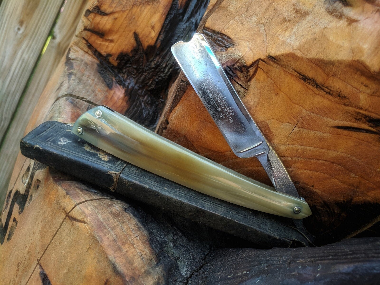 Huge Wade & Butcher Hollow Ground Sheffield Celebrated Straight Razor ...