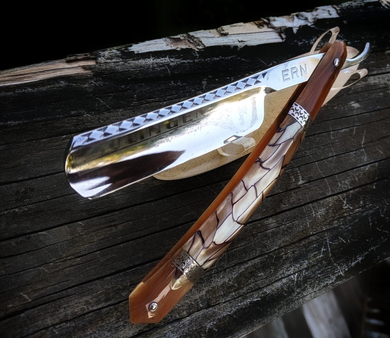 Rare Beautiful Vintage Ern straight razor 13/16 Shave Ready Solingen ...