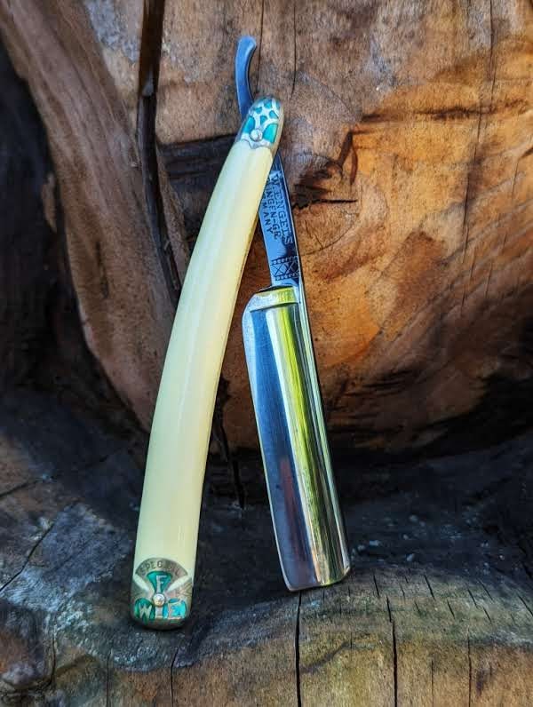 5/8 FW Engels Shave Ready Straight Razor Fancy Ornate Scales Shave Ready