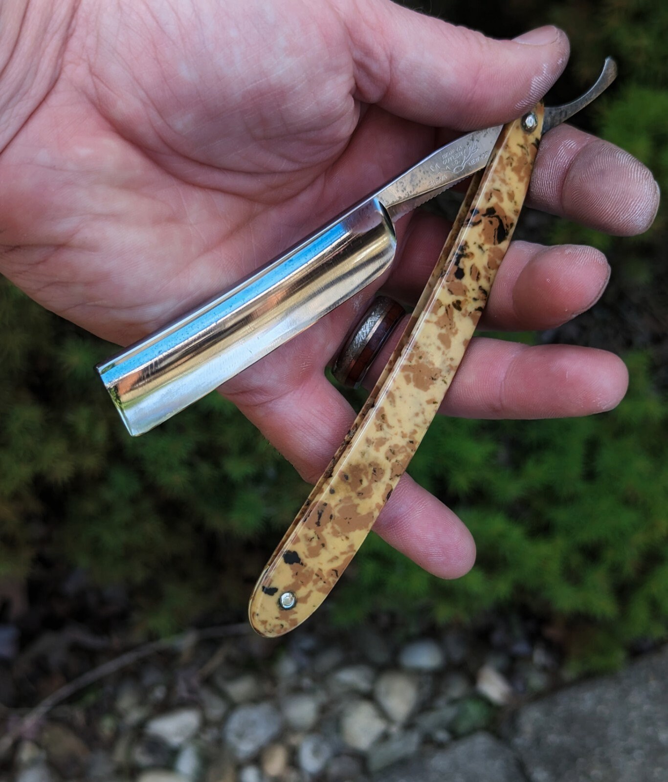 Antler Brand Geneva Cutlery Straight Razor USA made German Steel Shave ...