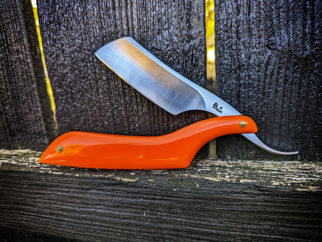 Drew Dick & Sons MASSIVE 10/8 Chopper Straight Razor French Point ...