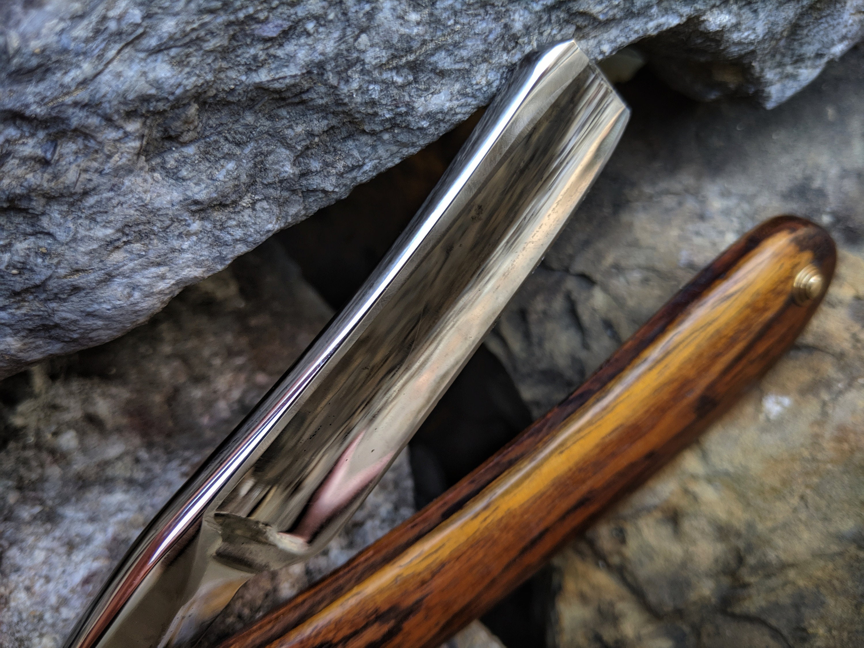 Nice Wade and Butcher Straight Razor Custom Wood Scales Antique Vintage ...