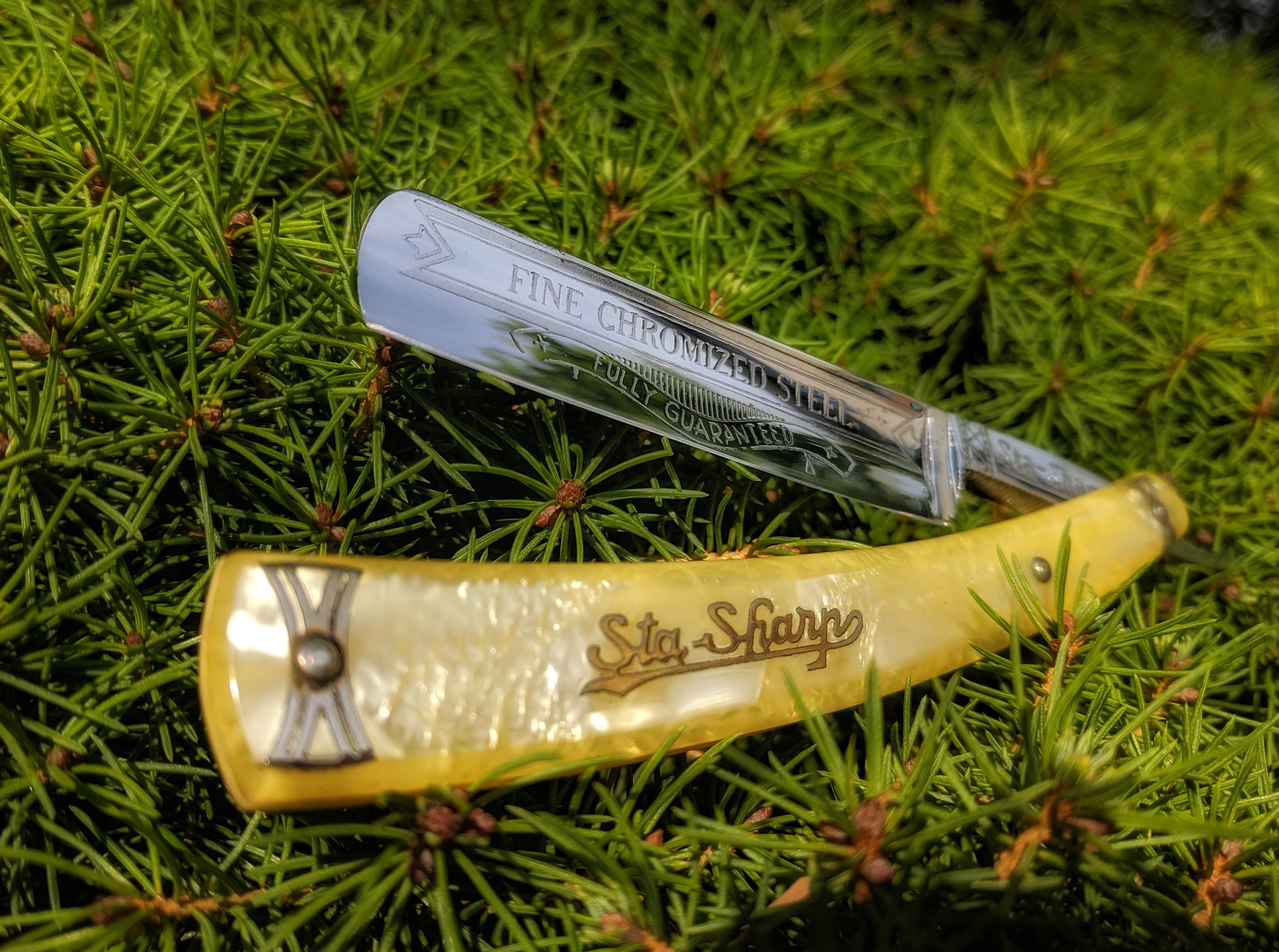 Sta Sharp Exceptional Straight Razor Fine Chromized Steel Fully ...