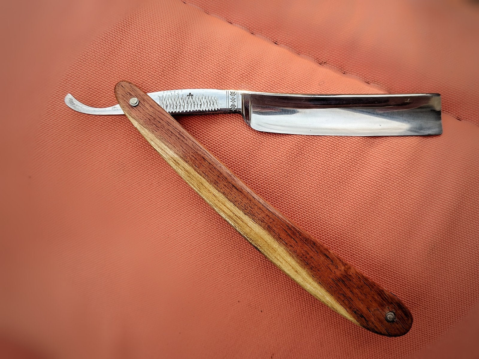 Custom scales worked tang german Straight Razor Non Plus Shave Ready