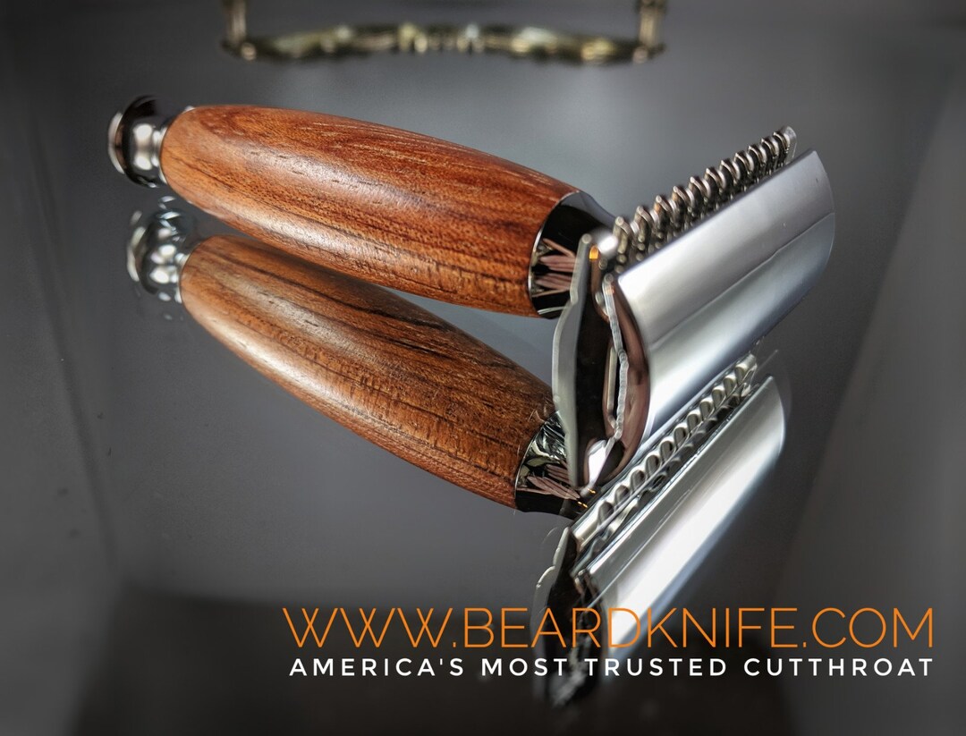 Dark Brown Wood Double Edge Safety Razor 10 Blades and Box - Etsy