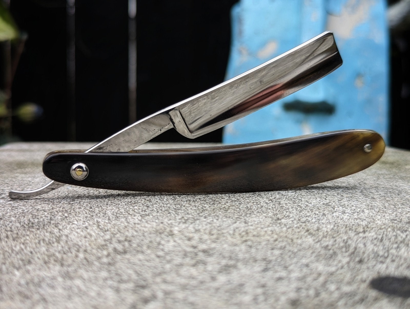 Shave Ready Vintage German Straight Razor J.a Henckels Genuine Horn Scales