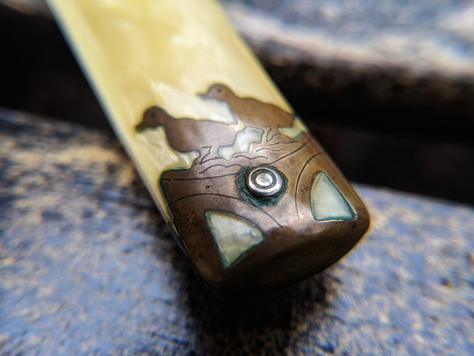 RARE Dubl Duck Goldedge Vintage Straight Razor 5/8 round point ...