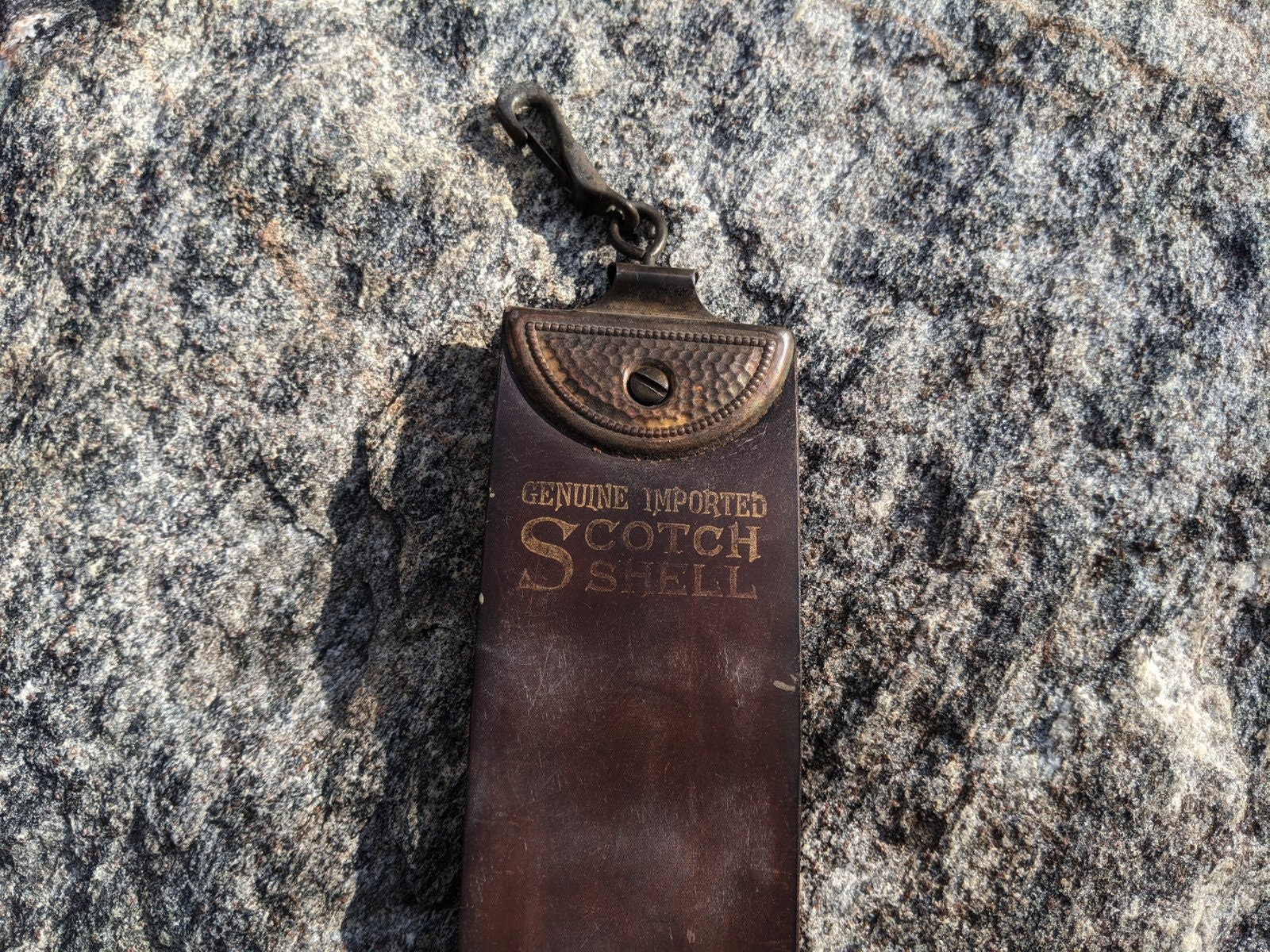 Scotch Shell Tan Leather and Linen Strop The Suntorbach Co. Adrian, MI
