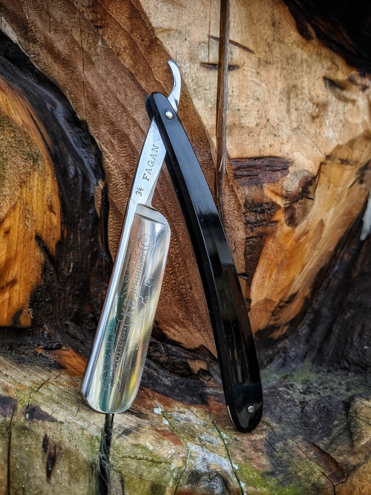 13/16 German Golden Primrose Straight Razor Shave Ready Fagan 34 Roundpoint