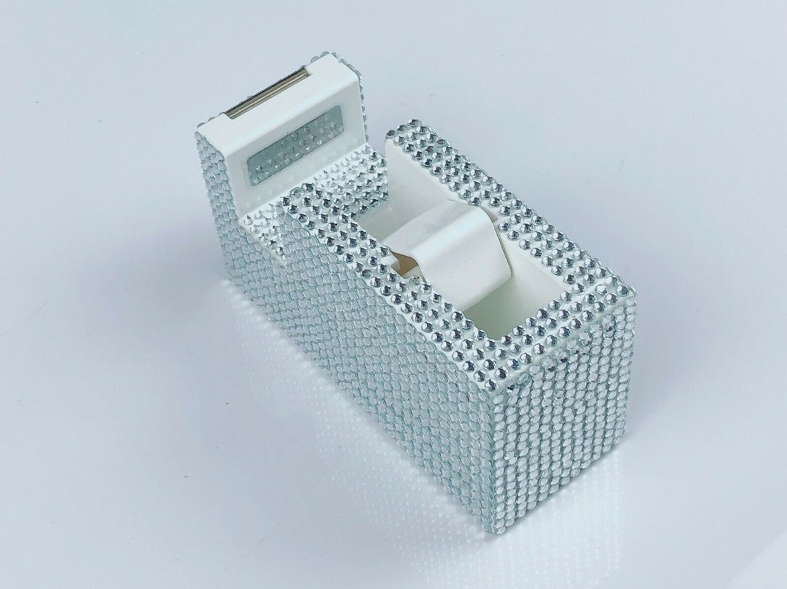 Blingustyle Unique Design Crystal Tape Dispenser Silver for - Etsy