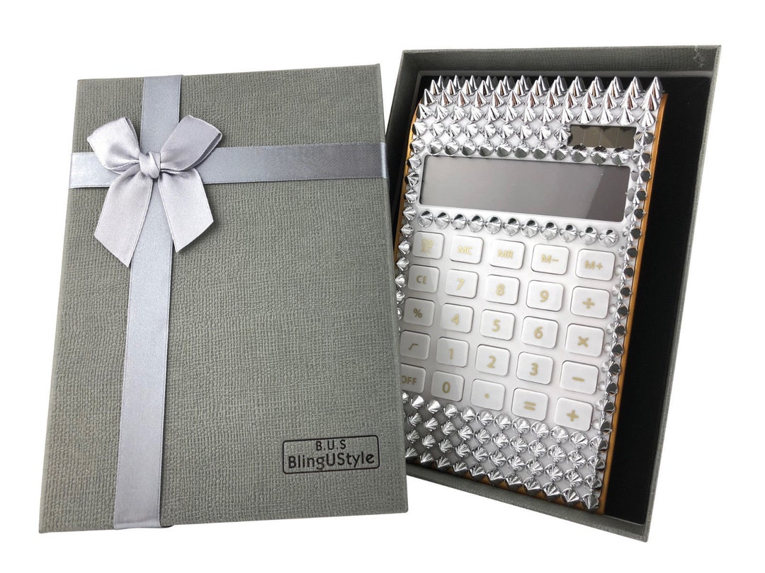 Blingustyle Bling Silver Spike Design Curved 12 Digit Dual Power ...