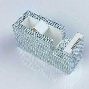 Blingustyle Unique Design Crystal Tape Dispenser Silver for Office and ...