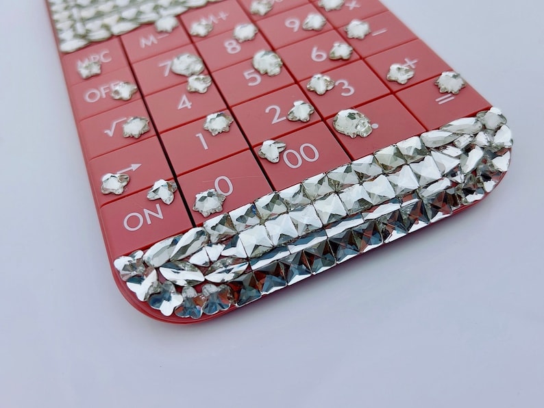 Blingustyle Crystals Pink 12 Digits Calculator for Home and Office or ...