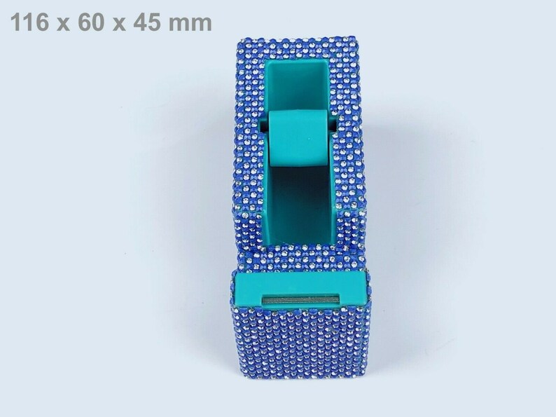 Blingustyle Unique Design Crystal Tape Dispenser Blue/s for Office and ...
