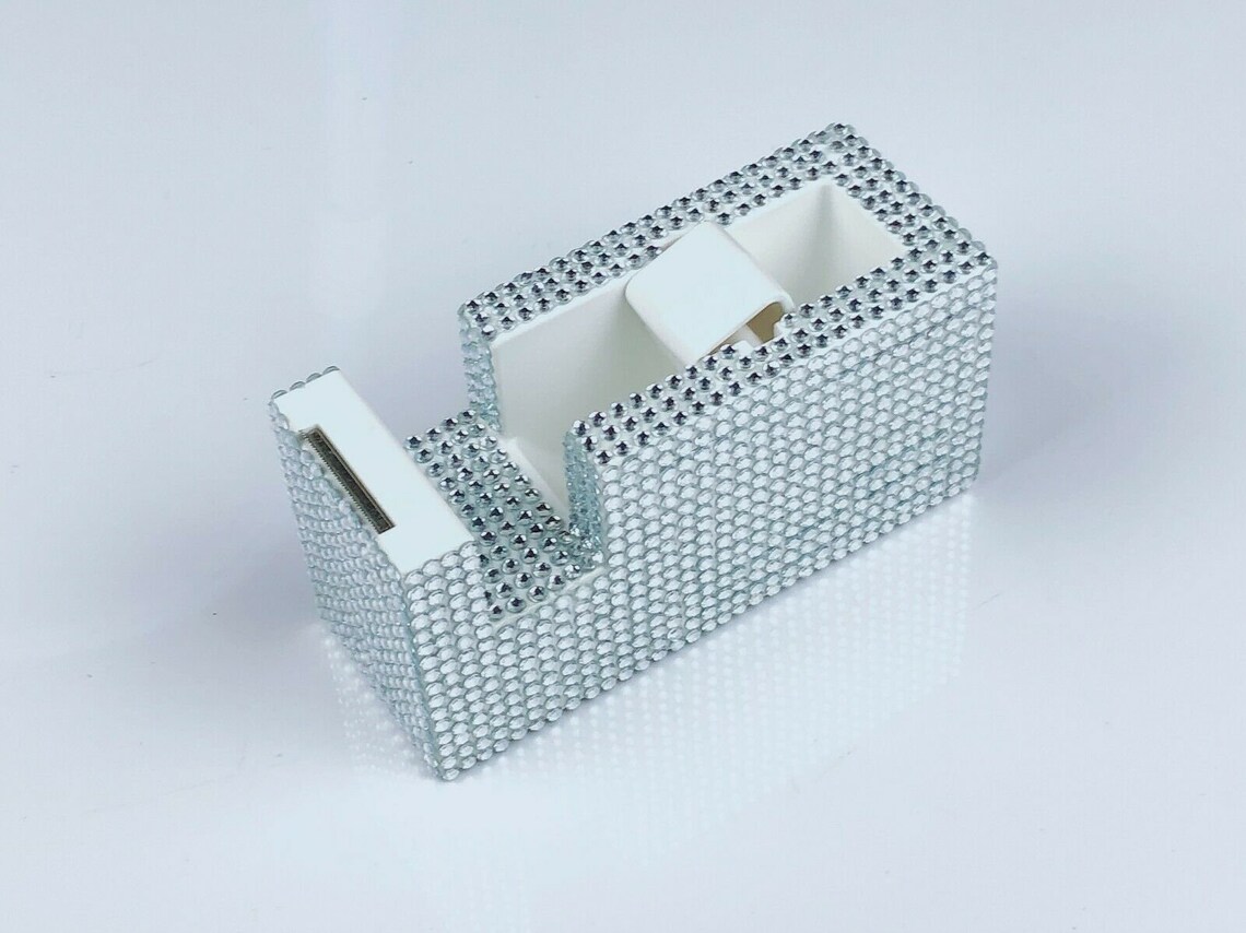 Blingustyle Unique Design Crystal Tape Dispenser Silver for - Etsy