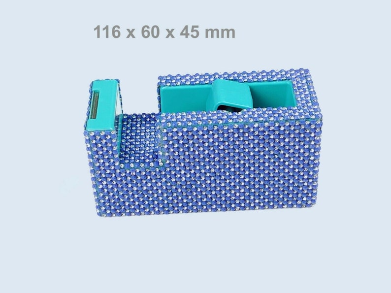 Blingustyle Unique Design Crystal Tape Dispenser Blue/s for Office and ...