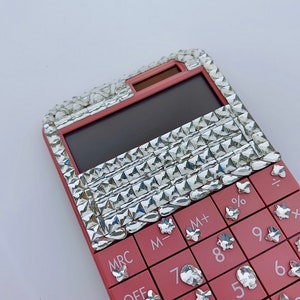 Blingustyle Crystals Pink 12 Digits Calculator for Home and Office or ...
