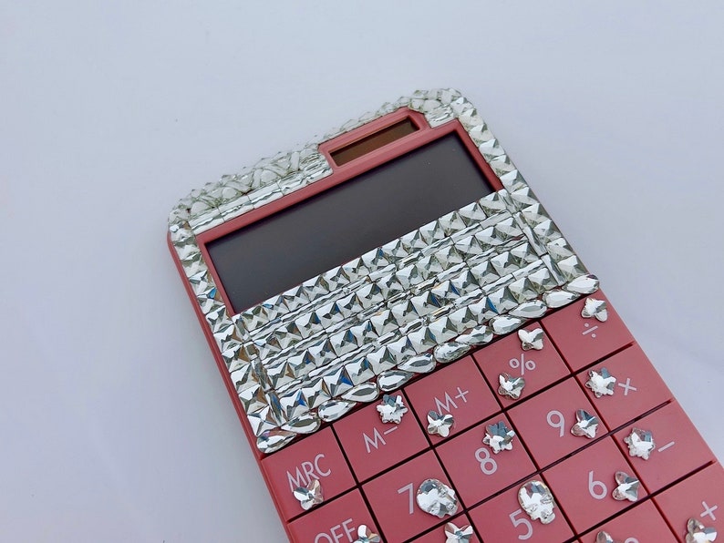 Blingustyle Crystals Pink 12 Digits Calculator for Home and Office or ...