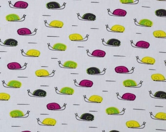 Blue Snail Illustration Stem Fabric Happy Snails by Katerhees Stem Kids ...