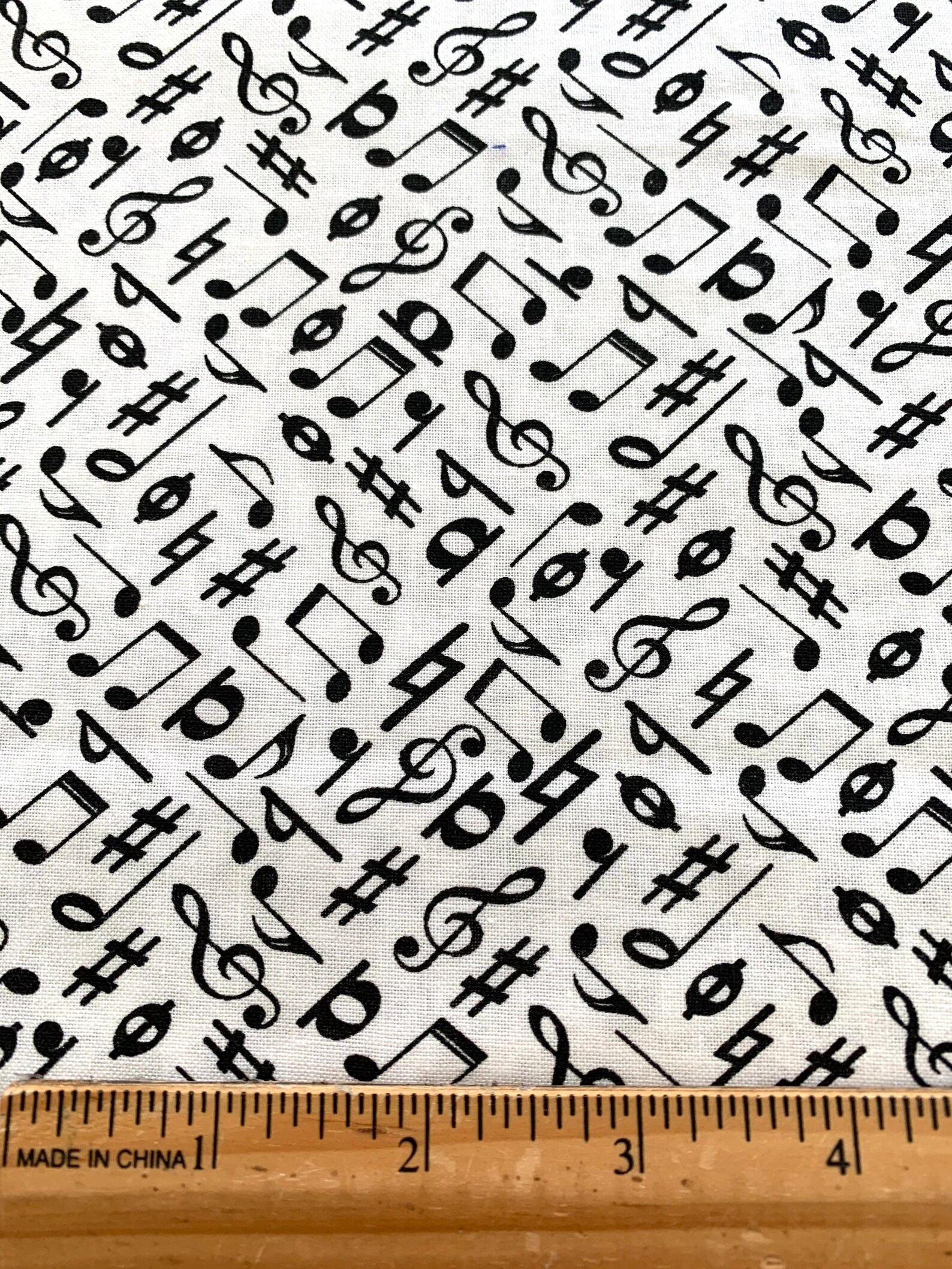 Music note fabric quilting fabric fabric by the yard | Etsy
