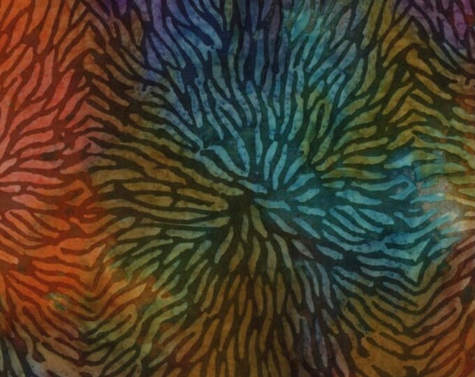 Colorful Batik Fabric - Tiger Stripes Batik Cotton Fabric - Rainbow ...