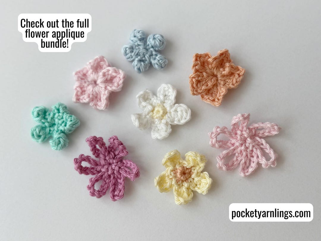 Crochet Flower Pattern, Crochet Spring Flowers, Crochet Easy Flowers ...
