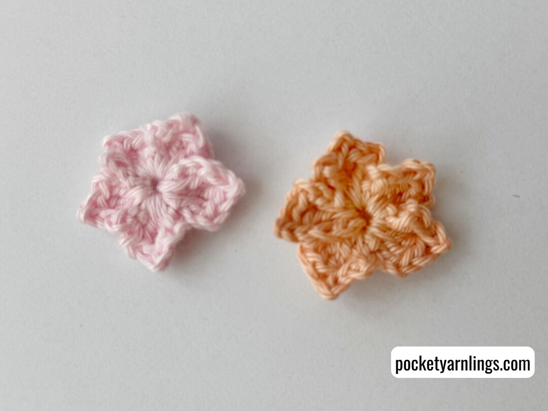 Crochet Blossom Flower, Crochet Sakura Flower, Cherry Blossom Crochet ...