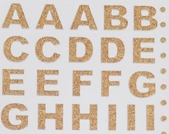Gold glitter letters | Etsy