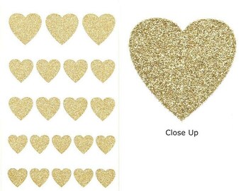 Gold Heart Stickers | Etsy UK