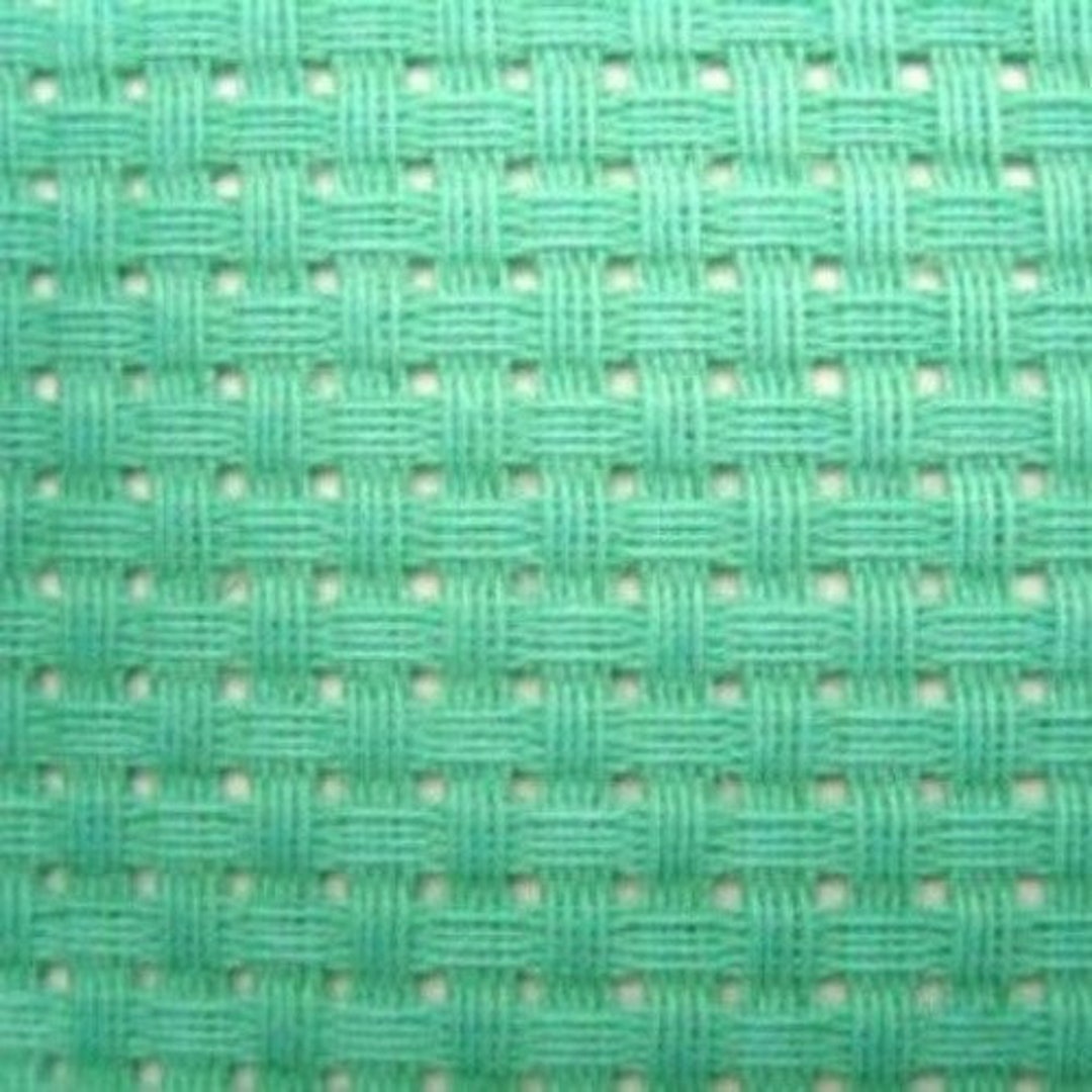 Trucraft Binca Embroidery Cross Stitch Fabric 25cm X 35cm Green - Etsy
