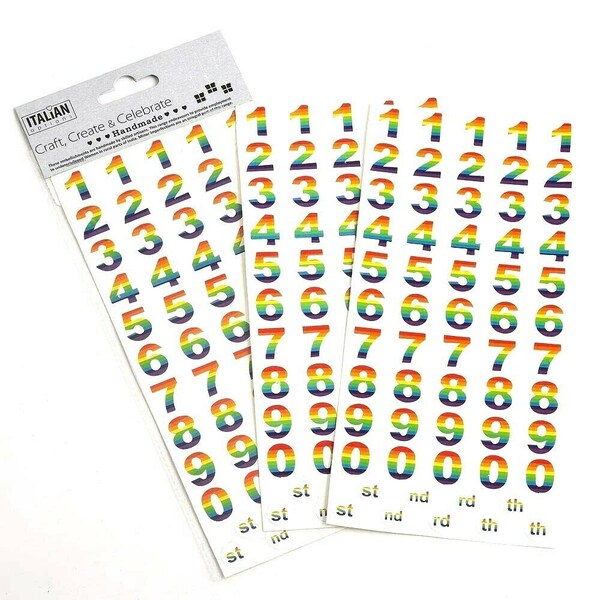 Rainbow Numbers - Etsy UK
