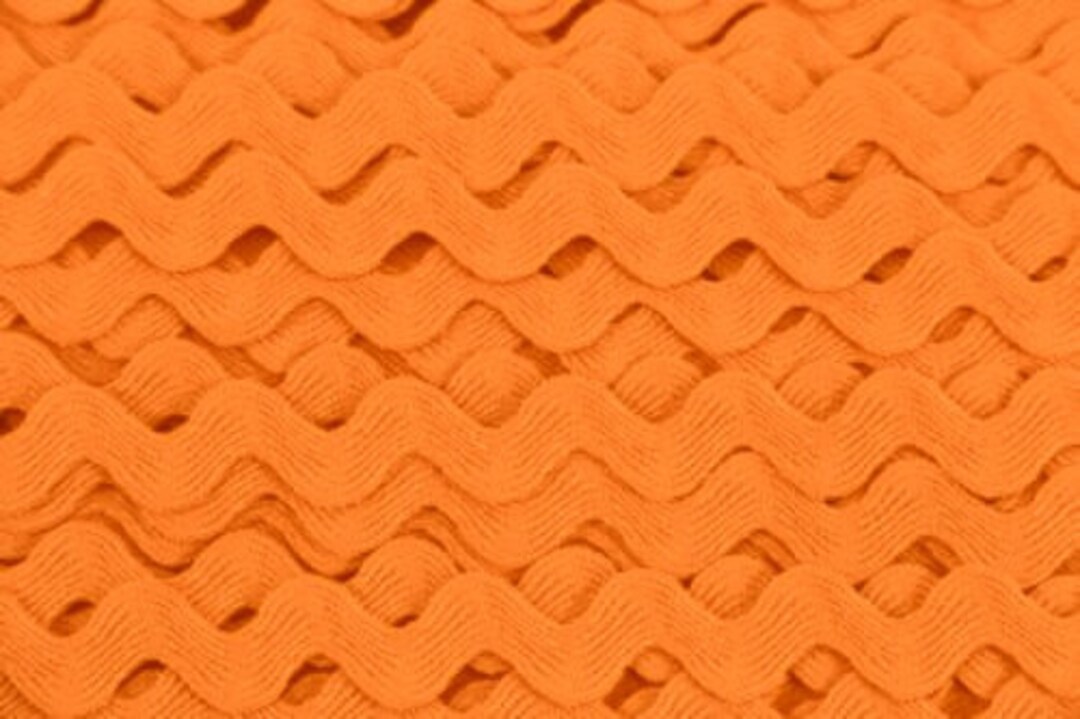 Orange 6mm Ric Rac Trim 20 Metre Roll Ribbon Braid Trimming Craft ...
