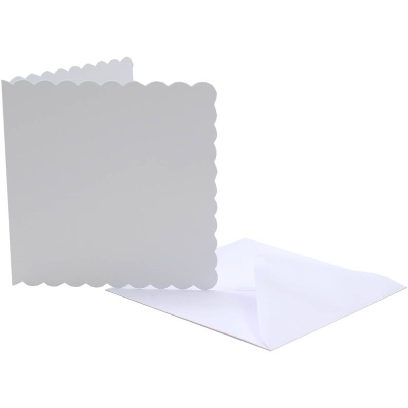 Pack of 5 X White Blank Square 8 X 8 Cards and - Etsy UK