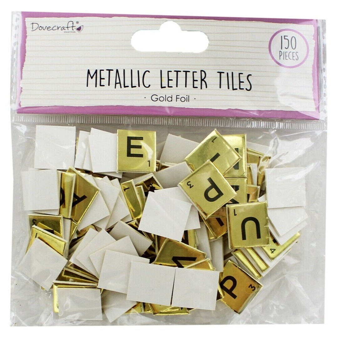 Dovecraft Scrabble Letter Tiles 2cm X 150 GOLD Craft Embellishments - Etsy