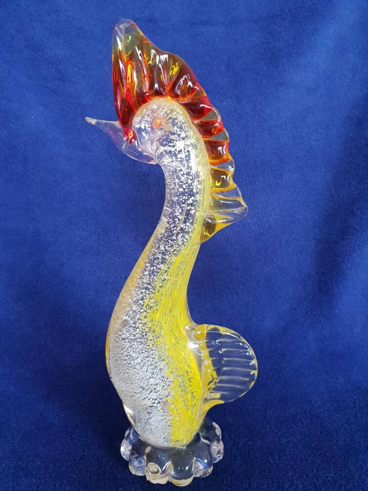 Glass Seahorse Figurine. - Etsy