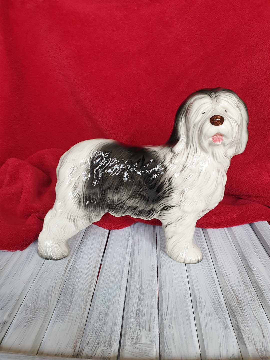 Ceramic Melba Ware Bearded Collie Figurine Vintage Etsy Ireland