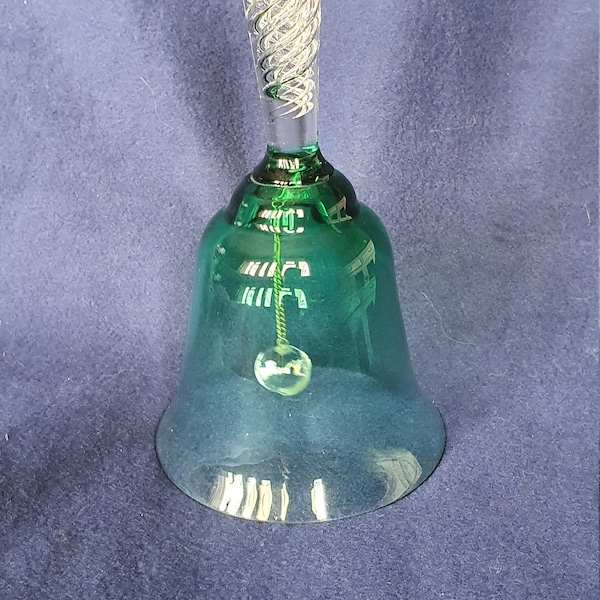 Green Glass Bell - Etsy