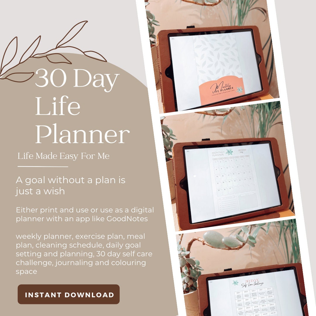 30 Day Life Planner - Etsy