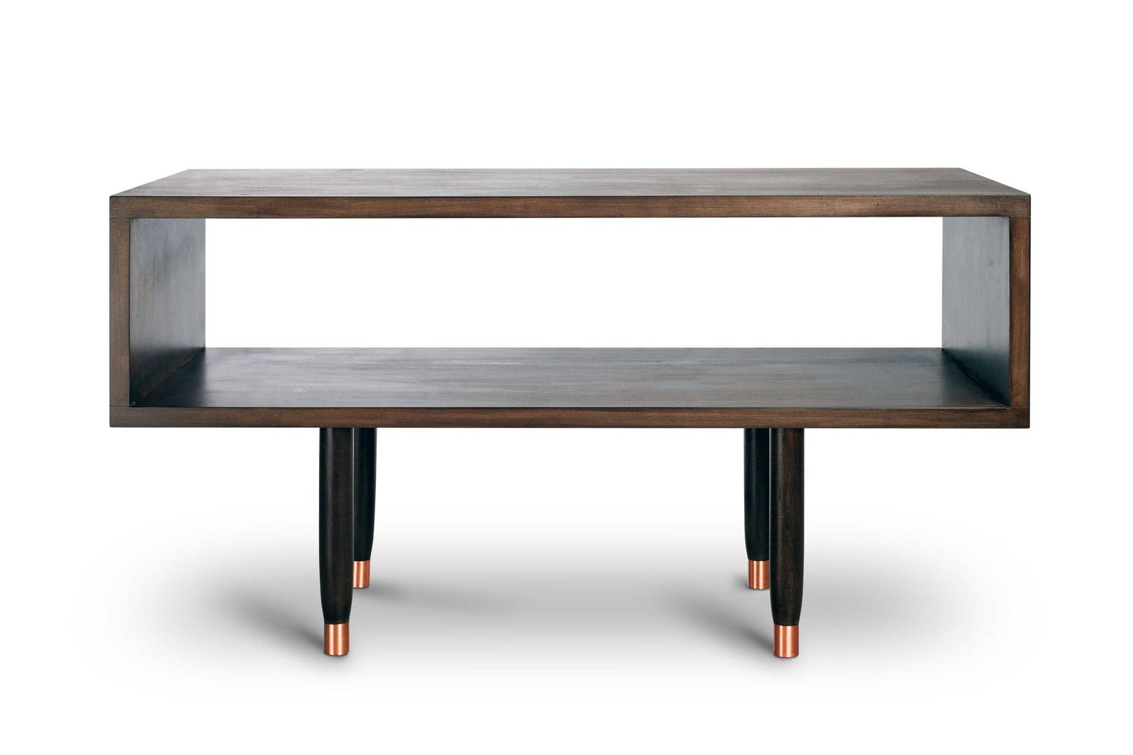 Simple Wood TV Table Brown Retro Media Unit Midcentury TV - Etsy