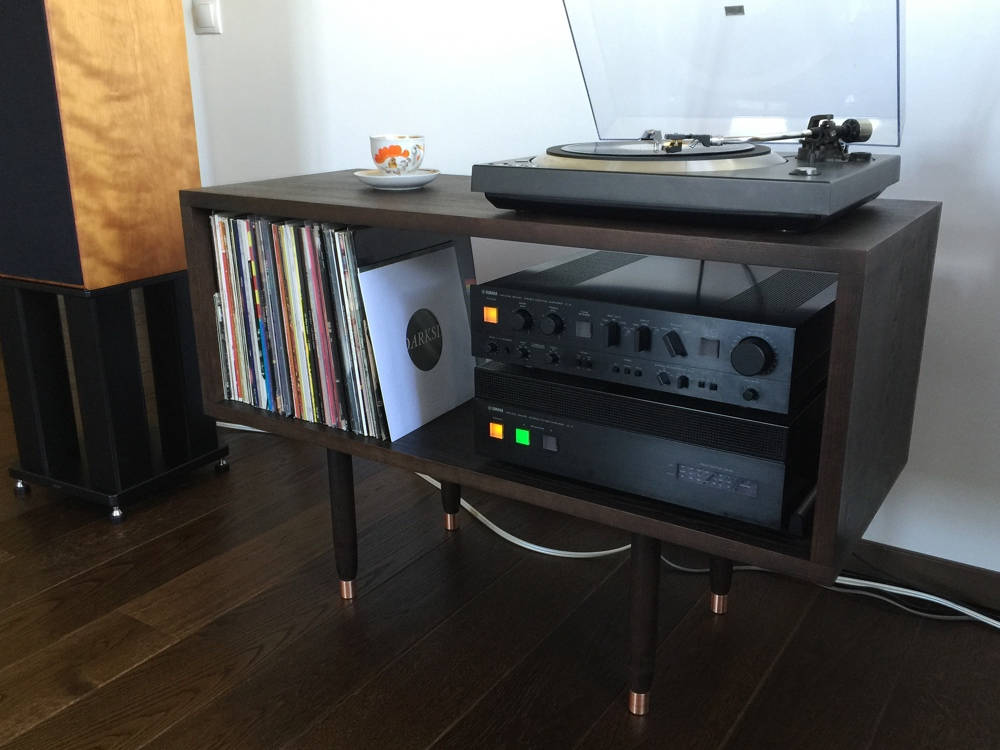 Simple Wood TV Table Brown Retro Media Unit Midcentury TV | Etsy