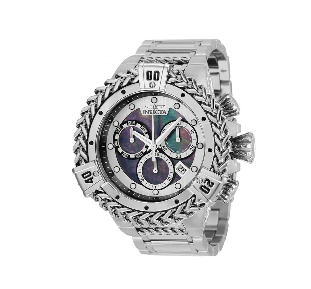 INVICTA Reverse Hercules Bolt 56mm 32611 Silver / Gunmetal Large Luxury ...