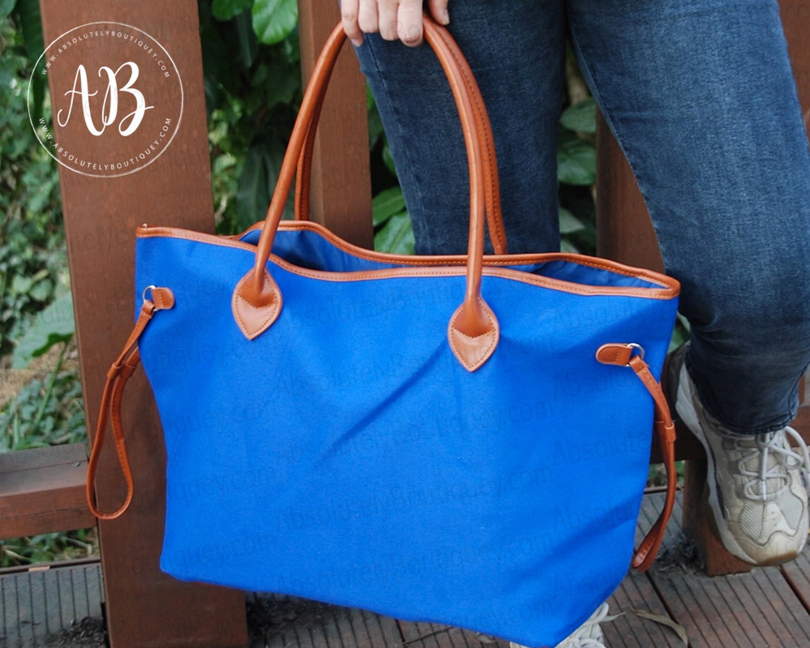 Royal Blue Canvas Tote Bag | Large Blue Tote Bag | Gift Tote Bag ...