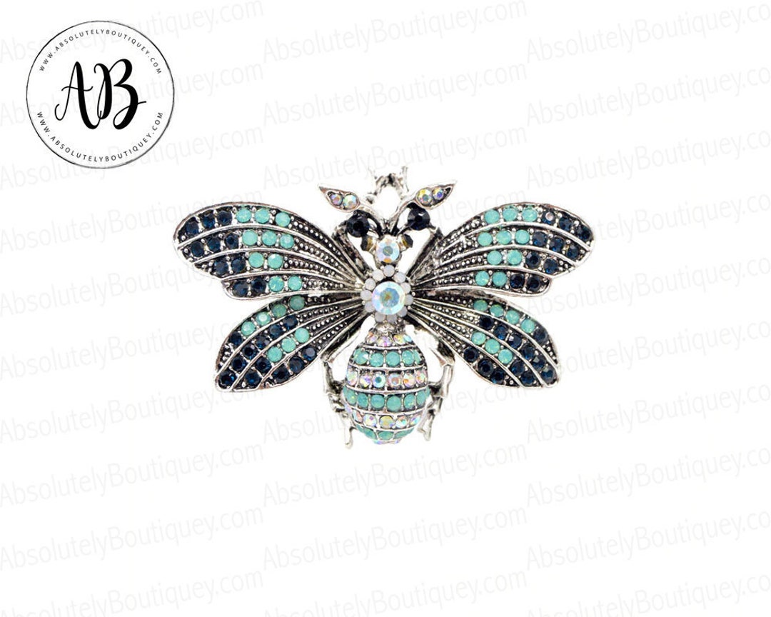 Vintage Bumble Bee Pin | Bumble Bee Rhinestone Pin | Bling Bee | Mary ...